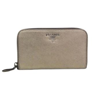 Prada Portefeuille zipp&eacute; rond en m&eacute;tal Pre-owned 1M1157 - Femme - Pre-owned - Gris - Taille: ONE Size