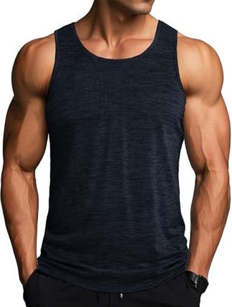 Magcomsen D&eacute;bardeur Homme Sport Tee Shirt sans Manche S&eacute;chage Rapide Respirant Marcel Homme Muscle Gym Gilets