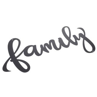 FOMIYES Eisen Wandanh&auml;nger Family aus Kunsthandwerk f&uuml;r Wohnzimmer K&uuml;che Schlafzimmer Feine Handwerkskunst Wanddeko mit Rustikalem Charme