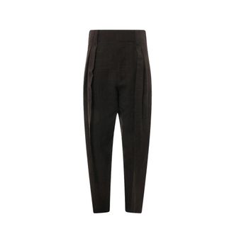 Bottega Veneta Criss Cross Pleats Hose - - Trousers - Herren - Braun - L