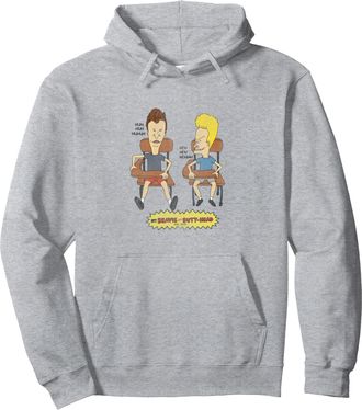 Beavis And Butt-Head Laughing Vintage Poster Pullover Hoodie