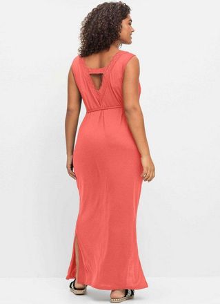 Sheego Strandkleid Maxikleid &Auml;rmellos