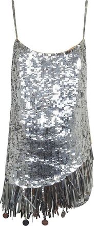 Andamane Femme, Robes, Gris, Taille: 38 FR Jagger Disco Mini Dress