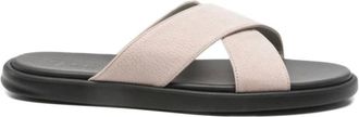 Doucal's Homme, Chaussures, Blanc, Taille: 42 EU Crossover Strap Sandal