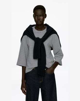 Arket EIRA Schweres T-Shirt -Blau