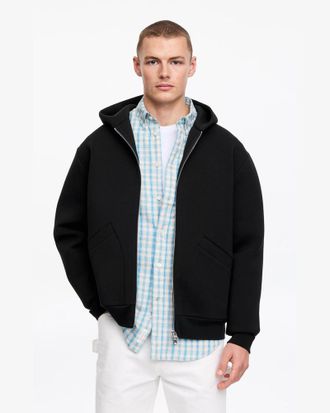 Arket Scuba-Kapuzenjacke Mit Rei&szlig;verschluss -Schwarz