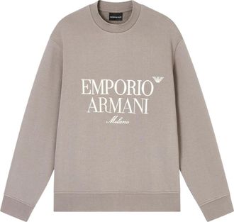 Emporio Armani Homme, Sweatshirts et sweats &agrave; capuche, Gris, Taille: XS SweaT-shirt en jersey French Terry avec logo brod&eacute;