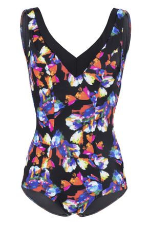 Fashy Damen Badeanzug, mareblu (80% PA Recycled), Multicolor Flower