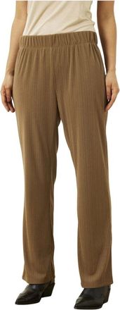 In Front IN Front, Femme, Pantalons, Brun, Taille: 44 FR Pantalon Gemma Marron avec Taille Élastique