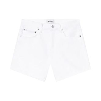 A Gold E Parker Long High-Rise Relaxed Denim Short - - Shorts - Damen - Wei&szlig; - W26