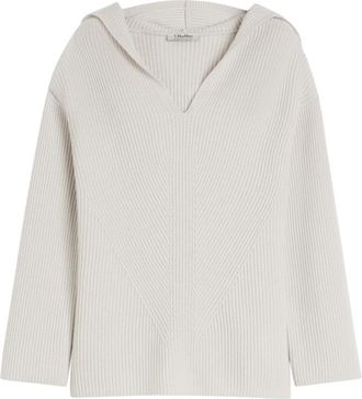 Max Mara Femme, Pulls, Blanc, Taille: 38 FR Falcone Hooded SweaT-shirt