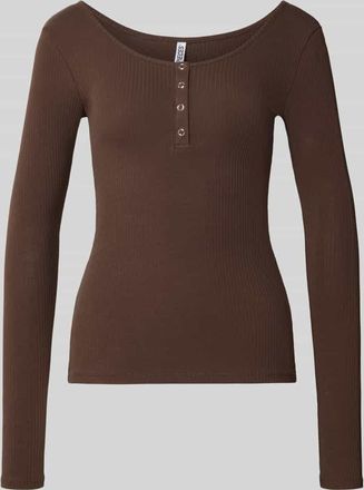 Pieces Slim Fit Langarmshirt aus Baumwoll-Mix Modell KITTE