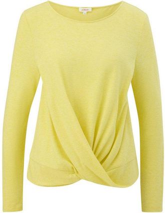 s.Oliver Langarmshirt T-Shirt Longsleeve mit Wickeldetail