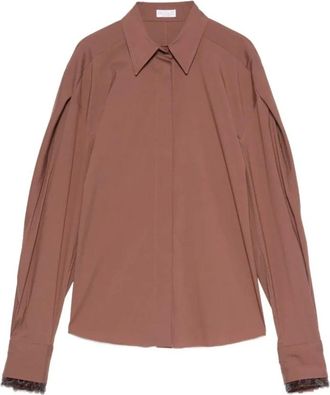 Brunello Cucinelli Femme, Blouses et Chemises, Rose, Taille: 38 FR Chemise en m&eacute;lange de coton
