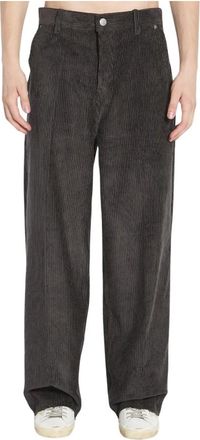 Ami Homme, Pantalons, Gris, Taille: XS Pantalon Large Pliss&eacute;