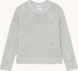 Kujten Pull cachemire tricotage vanisé et ajouré, 6 fils - Pull Brooke