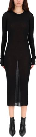 Rick Owens Femme, Robes, Noir, Taille: 40 FR Robe c&ocirc;tel&eacute;e &agrave; manches longues