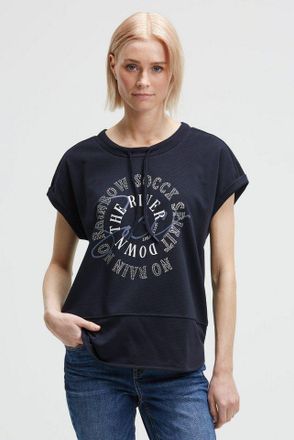 soccx Rundhalsshirt mit Seitenschlitze