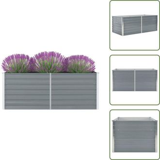 vidaXL Vidaxl - Jardini&egrave;re 160 x 80 x 45 cm Acier galvanis&eacute; Gris - Jardinier Rectangular - Jardini&egrave;re Acier - Pot Plante Ext&eacute;rieur - Bac Plantation