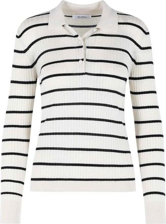Max Mara Rundhalspullover - Creme