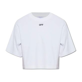 Off-white Femme, Tops, Blanc, Taille: 38 FR T-shirt c&ocirc;tel&eacute; coupe ample