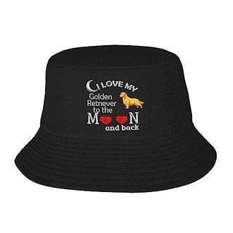 Generic Chapeau De Seau Unisexe Amour Golden Retriever Chapeaux De Visi&egrave;re Mode &Eacute;t&eacute; Bonnet Soleil, pour De P&ecirc;che, La Randonn&eacute;e, Sports, 56-58cm