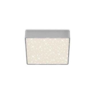 Briloner Plafonnier LED avec d&eacute;cor &eacute;toil&eacute;, plafonnier LED sans cadre, LED en saillie, temp&eacute;rature de couleur blanc neutre, 157x157 mm, couleur argent&eacute;e