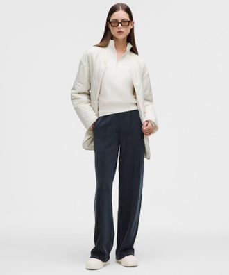 lululemon Faltenhose mit mittelhohem Bund aus Softstreme Regular f&uuml;r Frauen - Gr&ouml;&szlig;e 2XS in True Navy