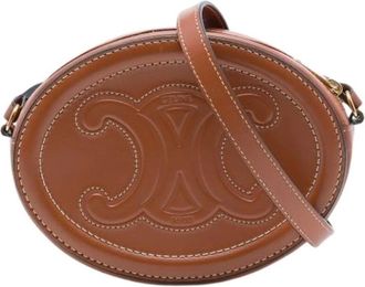 Celine Pre-owned Triomphe Oval Crossbody - Femme - Pre-owned - Brun - Taille: ONE Size