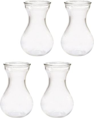 Cabilock 4stücke Kleine Glasvase Teiliges Transparente Hyazinthenvase Für Hydroponik Dekoration Und Blumenarrangements Elegante Tischvase Für Wohnzimmer Und Bü