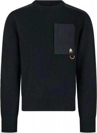 Moose Knuckles Homme, Sweatshirts et sweats &agrave; capuche, Noir, Taille: L Pull ras du cou Gold Series Elowan Moose Knuckles
