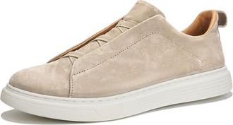 Generic Chaussures de marche d&eacute;contract&eacute;es en cuir v&eacute;ritable respirant et confortable pour homme, sable, 38 2/3 EU
