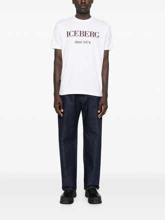 Iceberg Logo-Print Cotton T-Shirt - White
