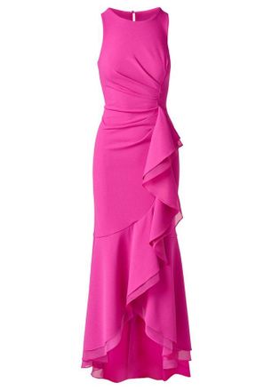 Adrianna Papell Abendkleid Ruffle Crepe Halter Gown Elegant, modern, stilvoll