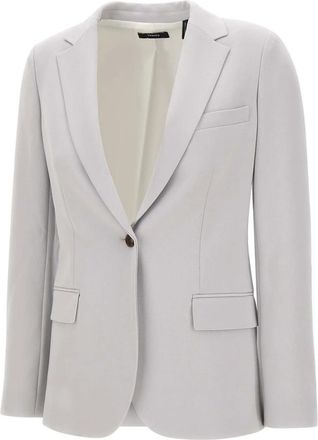 Theory Femme, Vestes, Gris, Taille: 34 FR Blazer Gris L&eacute;ger Tissu Cr&ecirc;pe