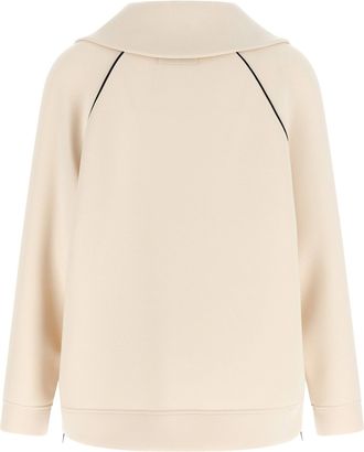 Max Mara Half-Zip Raglan Sweatshirt - Beige