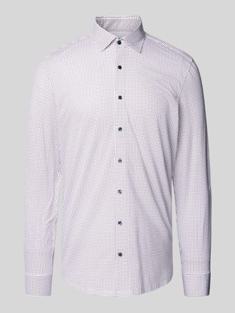Olymp Level 5 Slim Fit Businesshemd mit Allover-Muster Modell NEW YORK