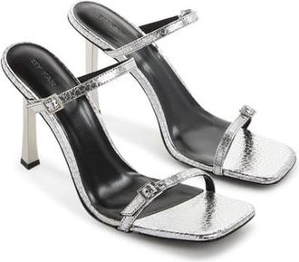 by FAR Flick - Ledersandalen in Silber