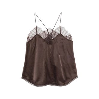 Iro Berwyn Lace Trim Spaghetti-strap Blouse