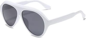 Generic Lunettes De Soleil Ville À Monture Large For Hommes Sport For Femmes(White)