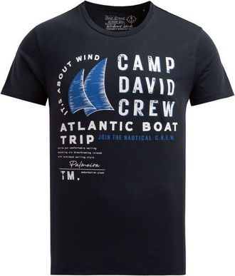 Camp David Rundhalsshirt aus Baumwolle