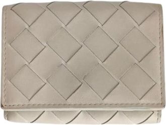Bottega Veneta Pre-owned Portefeuille tri fold Intrecciato - Femme - Pre-owned - Gris - Taille: ONE Size