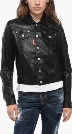 Dsquared2 Eco-leather Cropped Fit Overshirt size 36