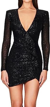 Generico Robes &eacute;l&eacute;gantes pour femme dhiver, robe de bal Brillantini ann&eacute;es 50, robe de c&eacute;r&eacute;monie pour femme courte, robe dhiver femme mode, robe de cocktail po