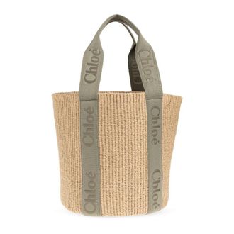Chlo&eacute; Woody Large Shopper Bag - - Bags - Damen - Beige - ONE SIZE