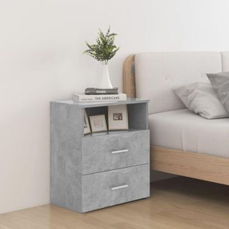 vidaXL Nachttisch Betongrau 50x32x60 cm Vidaxl