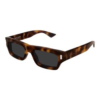 Saint Laurent Corner Angle Sonnenbrille - - Accessories - Damen - Braun - ONE SIZE