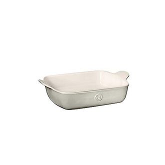 Emile Henry Petit plat de cuisson rectangulaire Baker-Modern Classics Collection - 26 x 17,8 cm - Gris perle