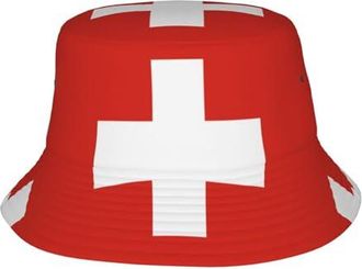 Generic Chapeau De Godet Image Drapeau Suisse Chapeaux De Visi&egrave;re Mode &Eacute;t&eacute; Bonnet Soleil, pour Sports, Le Camping, La Randonn&eacute;e, 56-58cm