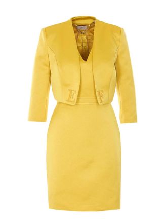 Elisabetta Franchi Robe Au Genou - Jaune